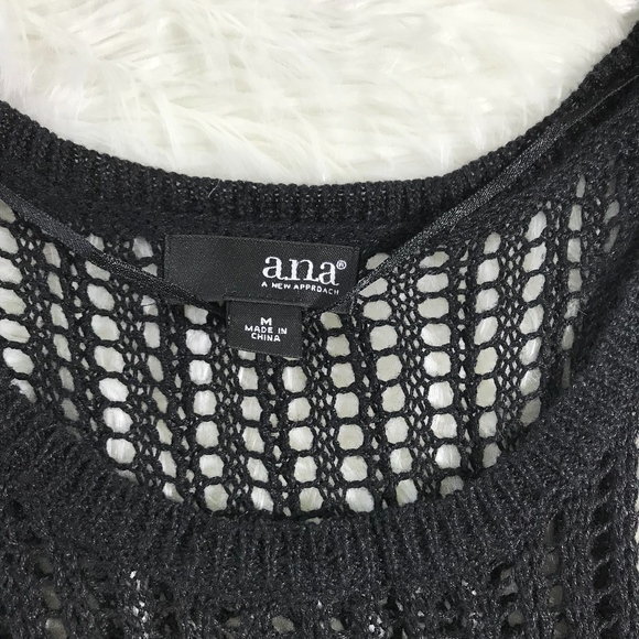 a.n.a | Tops | Ana Black Crotchet Sleeveless Tank Ws212 | Poshmark
